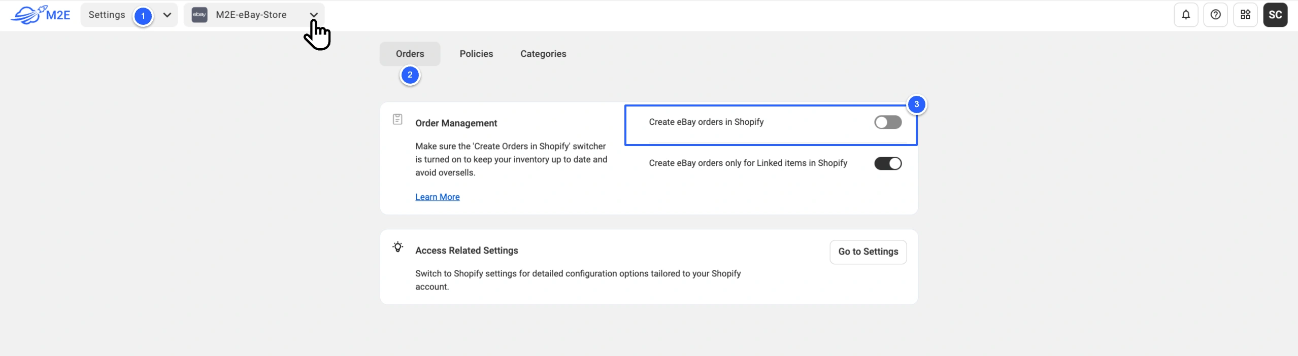 Order Creation from a Specific Date - M2E Cloud User Guides