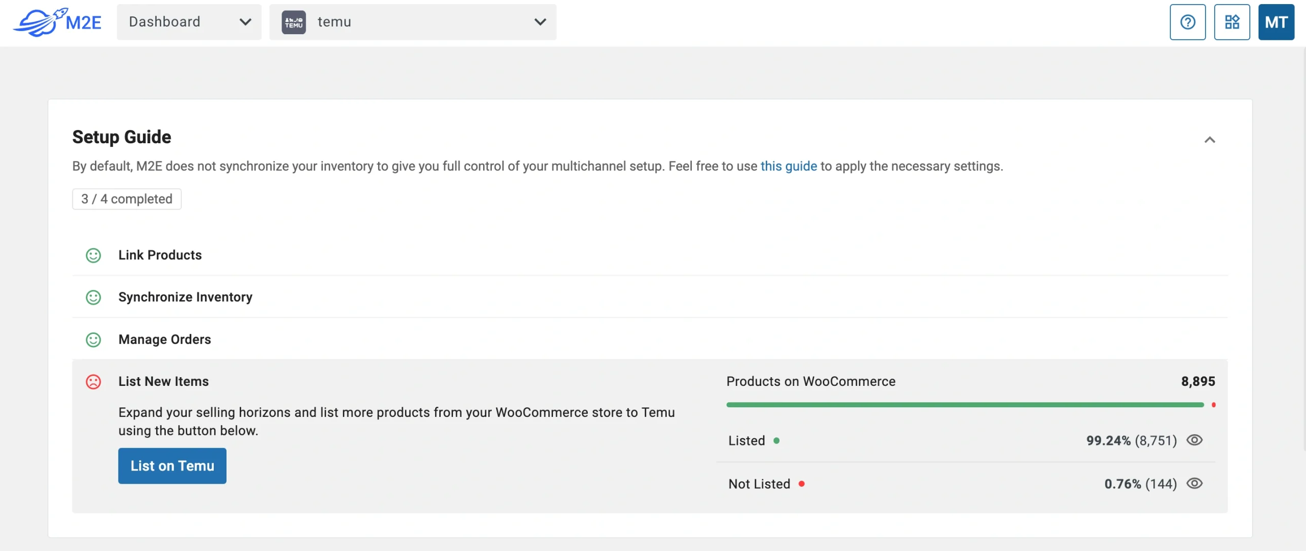 M2E WooCommerce Temu Setup Guide - M2E Cloud User Guides